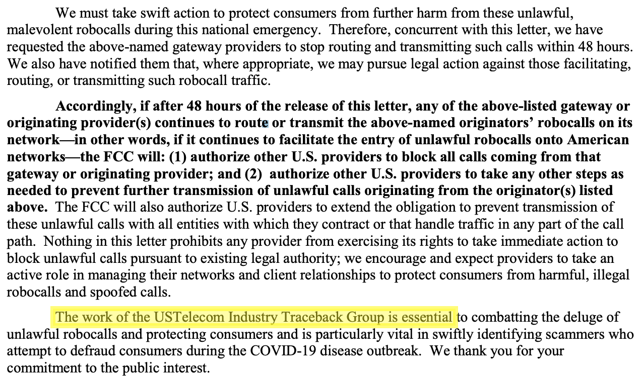 FCC, FTC Credit Industry Traceback Group for Work to Slow COVID-19 ...